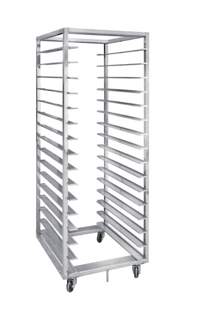 Full-Stainless-Steel-32-Trays-Bread-Cooling-Tray-Trolley | Milli Pack